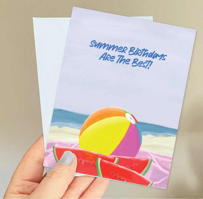 Birthday Beach Card for Summer Birthdays