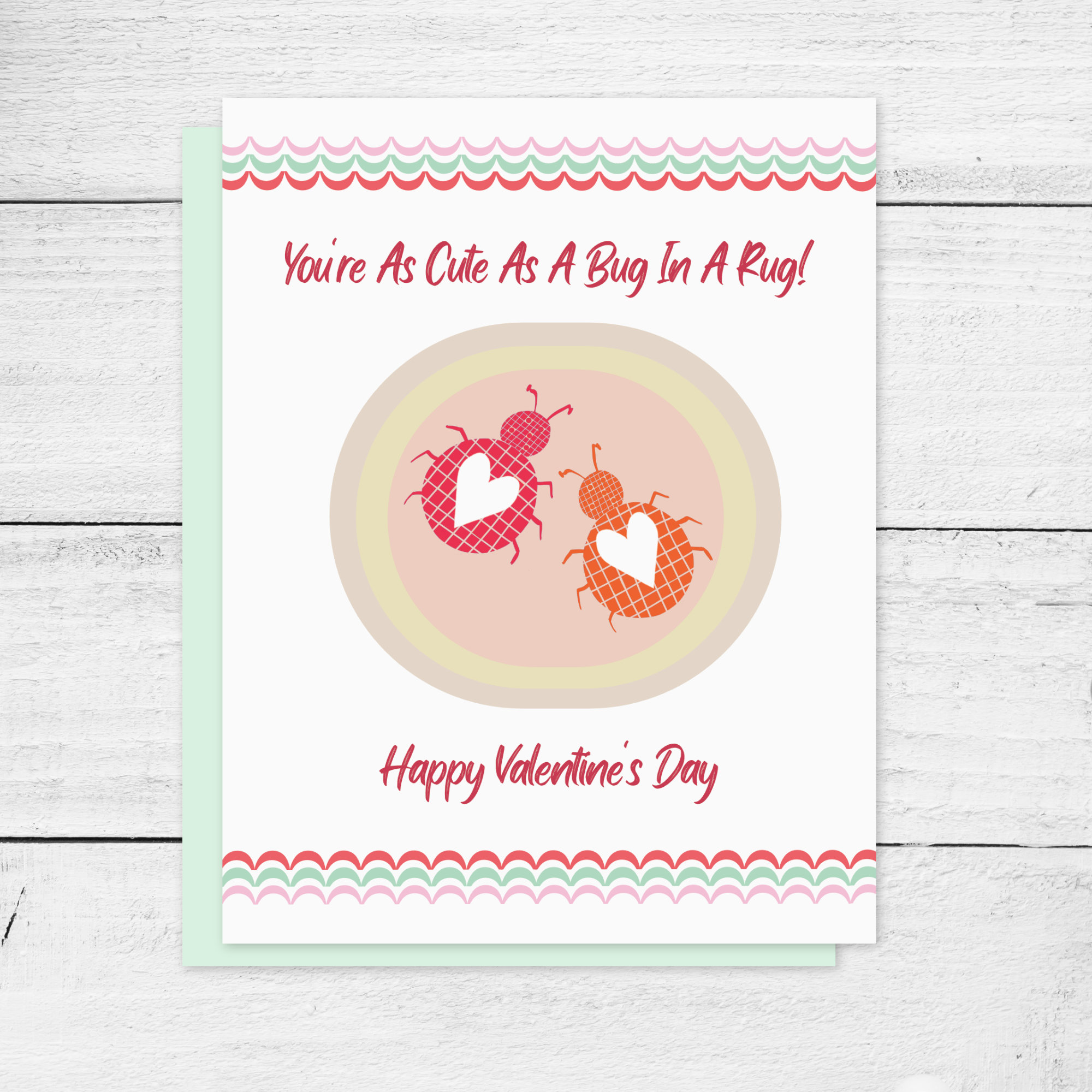 Sweet Valentine Card With Cute Bugs Great For Kids